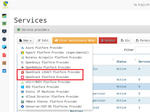 UDS Enterprise supports the latest OpenStack versions